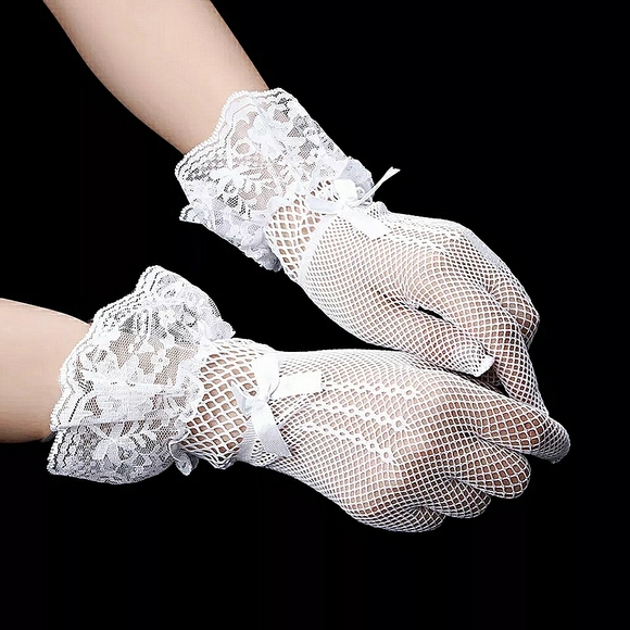 Accessories | Wednesday Adams Style Mesh Fancy Outing Gloves | Poshmark